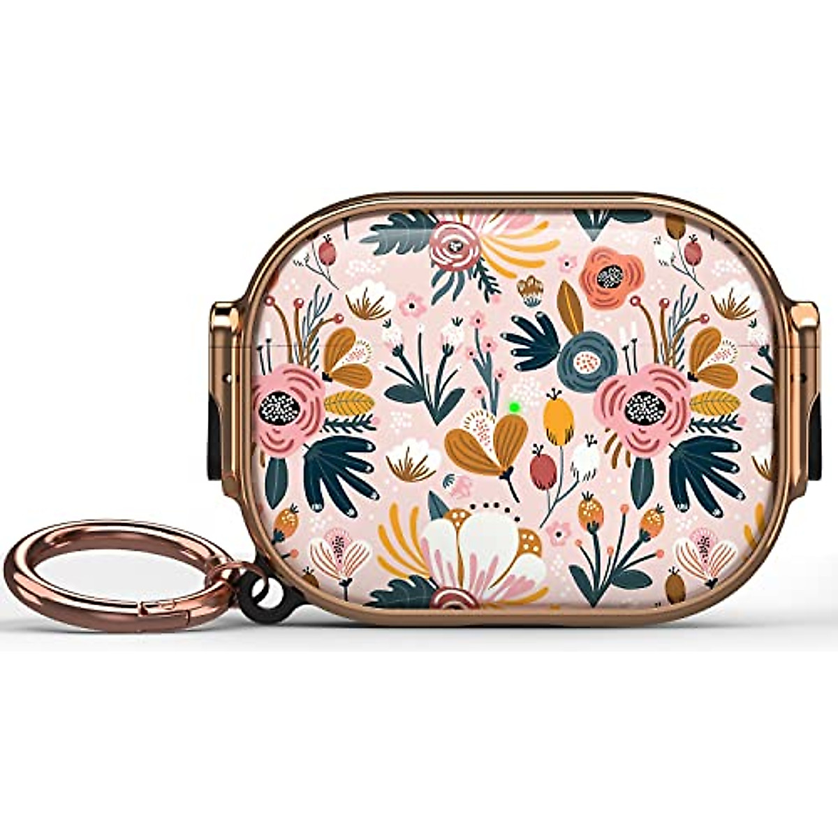 Maxjoy Case for Airpods Pro Case Cover(2nd/1st Generation), Flower AirPod Pro 2 Case for Women Men with Keychain Protective Case for AirPods Pro