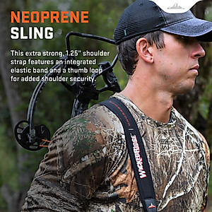 Wicked Ridge by TenPoint Neoprene Sling - Adjustable 1.25” Shoulder Strap with Thumb Loop - Compatible with All TenPoint, Wicked Ridge & Horton Crossbows