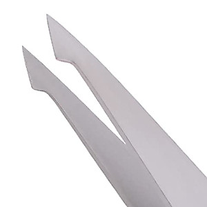 Tweezers - Eyebrow Twin Tweezer - Slant Tip, Pointed Tip, German Stainless Steel, Hair Removal, Facial - By The Unique Edge