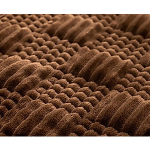 4 Pack Flannel Chair Cushion for Desk Chair Soft Plush Nonslip Seat Cushions Washable Kitchen Dining Chair Pads with Ties Office Car Sitting Chair Pads,18" x 18" (Brown)