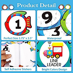 WhatSign 36Pcs Number Spot Markers Stickers Line up Spots for Classroom Floor Number Stickers Classroom Line up Spot Dots Floor Decals for Back to School Kindergarten Preschool Elementary Classroom