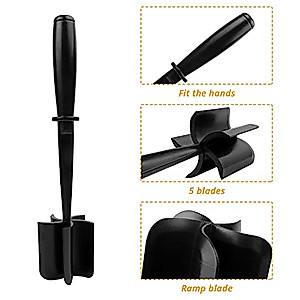 KUFUNG Kitchen Premium Heat Resistant Meat Chopper, Masher & Smasher for Hamburger Meat, Ground Beef, Turkey & More, Hamburger Chopper Utensil, Ground Beef Chopper Tool & Meat Fork (M, Black)