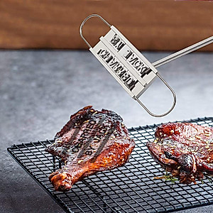 TBESTOACC BBQ Meat Branding Iron with Changeable Letters Steak, Branding Irons, Personalized Barbecue Names Press Tool for BBQ Gifts