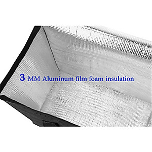 1 Click 2 Pack Insulated Reusable Grocery Bags, Extra Large, Foldable, Stands Upright, Sturdy Zipper, Washable, Reinforced Handles