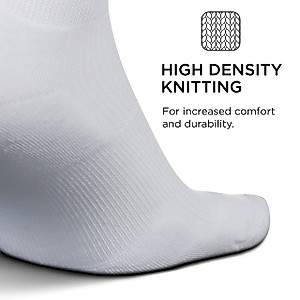 Feetures Unisex Therapeutic Cushion Quarter Sock (Medium, White)