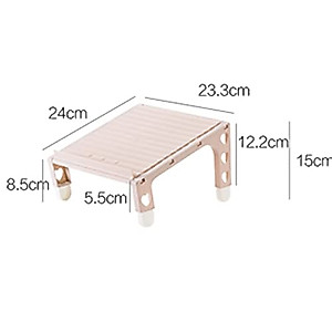 Alipis Sandals Kids Shop Shoes Double-Layer Sneakers Organizer High for Low Bracket Liftable Plastic Footwear Saving Pink+Blue+Beige Rack Shoe Simple Space-Saving Heel Organizing