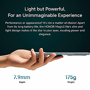 Honor Magic5 Lite Dual-SIM 128GB ROM + 6GB RAM (Only GSM | No CDMA) Factory Unlocked 5G Smartphone (Titanium Silver) - International Version