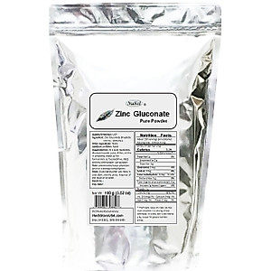 NuSci Zinc Gluconate Powder Pure Supports Enzyme Functions (2270 Grams (5.0 lb)