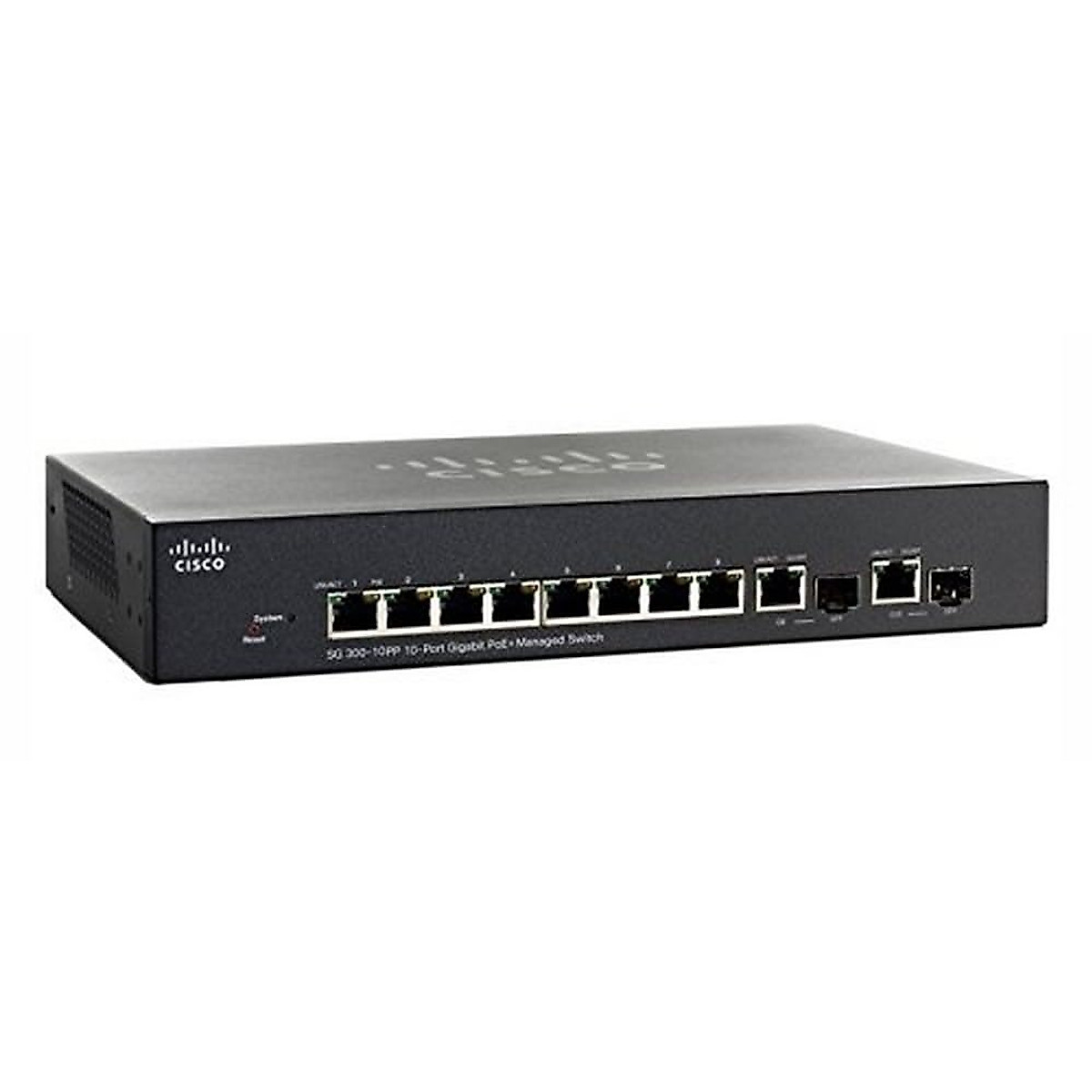 Cisco SG300-10PP-K9-NA 10-Port Gigabit PoE+ Managed Switch