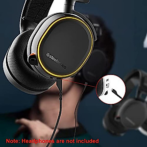 Saipomor Arctis7 Headphones Replacement Cable Arctis Audio Cord Compatible with SteelSeries Arctis 3 Arctis 5 Arctis Pro Wireless Gaming Headsets and 3.5MM Female Adapter Cord