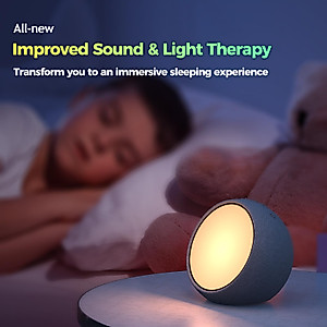 REACHER White Noise Sound Machine, Ambient Night Light for Sleep, 21 Soothing Vibrant Natural Sounds, Brown, Pink & White Noise Machine for Baby, Adults, Kids