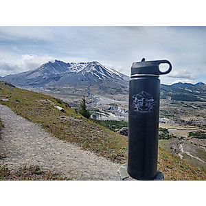 Burnt Bridge Slim Stainless Steel Tumbler & 3 Interchangeable Lids, Travel Double Wall Thermos, Insulated Skinny Stainless Steel Thermos, Metal Leak-Proof Travel Water Bottles with Straw- 24 oz