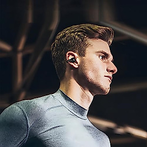 Wireless Ear Clip Bone Conduction Headphones Bluetooth, 2023 New Sport Bone Conduction Earbuds, Bluetooth 5.3 Bone Conduction Head Set, Waterproof Sport Running Earring Earphone (Black)