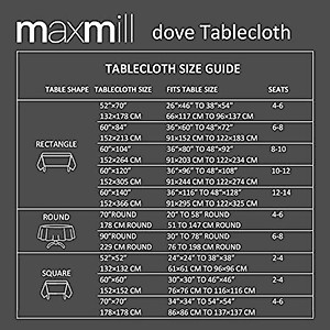 maxmill Jacquard Table Cloth Damask Pattern Spillproof Wrinkle Resistant Oil Proof Heavy Weight Soft Tablecloth for Kitchen Dinning Tabletop Outdoor Picnic Rectangle 52 x 70 Inch Stone Blue