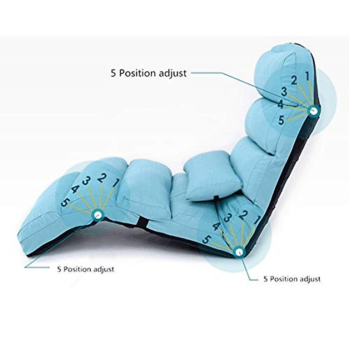 LLLY Sofa Bed Lounge Upholstered Recliner Indoor Living Room Recliner Floor Folding Adjustable Sleeping Lounge