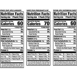 Plum Organics Mighty Veggie Blends Organic Baby Food Meals [12+ Months] Variety Pack 4 Ounce Pouch (Pack Of 18) Packaging May Vary