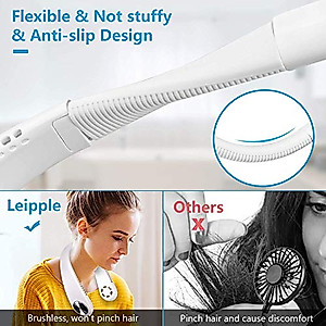 2023 Bladeless Hanging Neck Fan Portable Sport Fan, Personal Fan, Rechargeable USB Fan Adjustable Width Cooling Neck Fan with 3 Speeds for Yard Work, Concerts, Outdoor and more