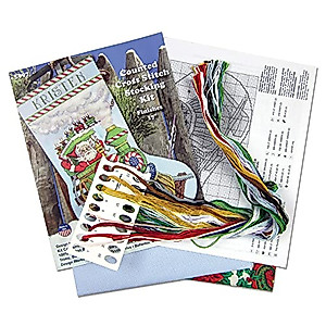 Tobin Santa's Train Cross Stitch Stocking Kit, 17" Long 14 Count