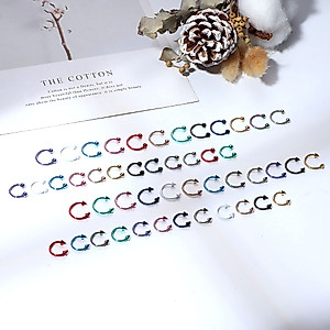 ORAZIO Septum Jewelry, 24-48Pcs 16G Surgical Steel Nose Piercing, Rose Gold Black Horseshoe Ring, Unisex Lip Eyebrow Daith Helix Piercing Ring, 8mm 10mm