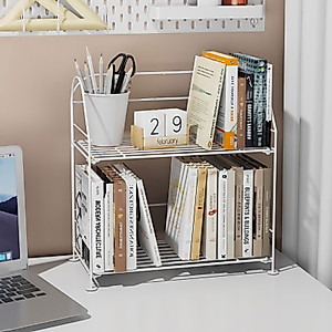 Johamoo Bathroom Shelves for Storage, Bathroom Shelf Over Toilet, Multifunctional Foldable Storage Rack, Free Standing 2 Tiers Utility Shelves Living Room Kitchen (White)