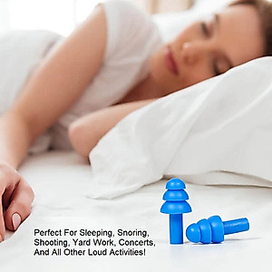 50 Pair Soft Silicone Reusable Washable Ear Plugs for Sleeping Swimming Noise Hearing Protection Earplugs Music Concerts Construction Shooting Hunting Motor Sports