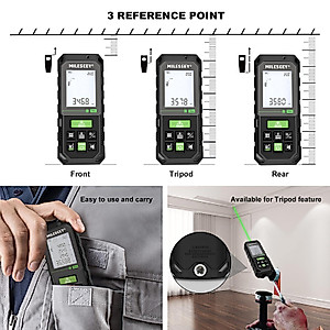 Mileseey S8GA Laser Measure Green Beam 230 ft, Laser Tape Measure with Angle Sensor IP65, Pythagorean, Distance, Area, Volume Measuring, ±1/16in Accuracy, Laser Measurement Tool