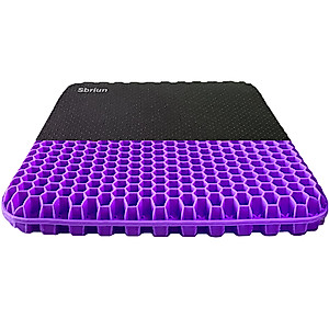 Extra Large Gel Seat Cushion Pillow for Long Sitting – Enhanced Office Chair Car Egg Seat Cushion with Non-Slip Cover for Back, Coccyx & Tailbone Pain Relief Pad - Computer Desk Pain Relief Pad