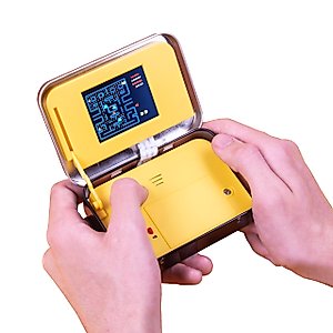 PAC-Man Arcade Game in a Tin. Full Colour 8-bit Game with Original Sounds & Graphics. Classic PAC-Man Gameplay. Includes 2.4” Screen. Officially Licensed PAC-Man Merchandise.