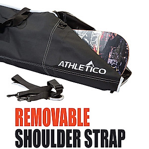 Athletico Padded Two-Piece Snowboard and Boot Bag Combo | Store & Transport Snowboard Up to 165 CM and Boots Up To Size 13 | Includes 1 Padded Snowboard Bag & 1 Padded Boot Bag (Black)