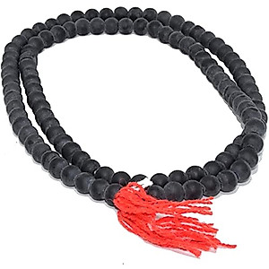 SKYSHOPPINGHUB Shaligram Mala Black 108 Beads Bring Prosperity and Good Luck Happiness