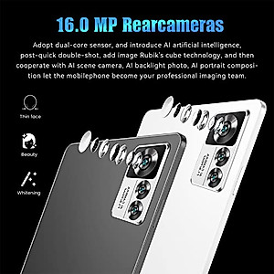 10.1in Tablet, Android 12 Tablet Octa Core 8GB RAM 256GB ROM, Front 800W Rear 1600W, 5G WiFi Tablet Support 4G Communication Network, 7000mAh
