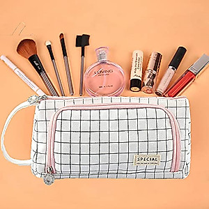 SPCCL, Large Capacity Pencil Pouch, Pencil Bag, Pencil Case, Pencil Pouch, Pen Case, Pencil case with Two compartments, for School & Office (C)