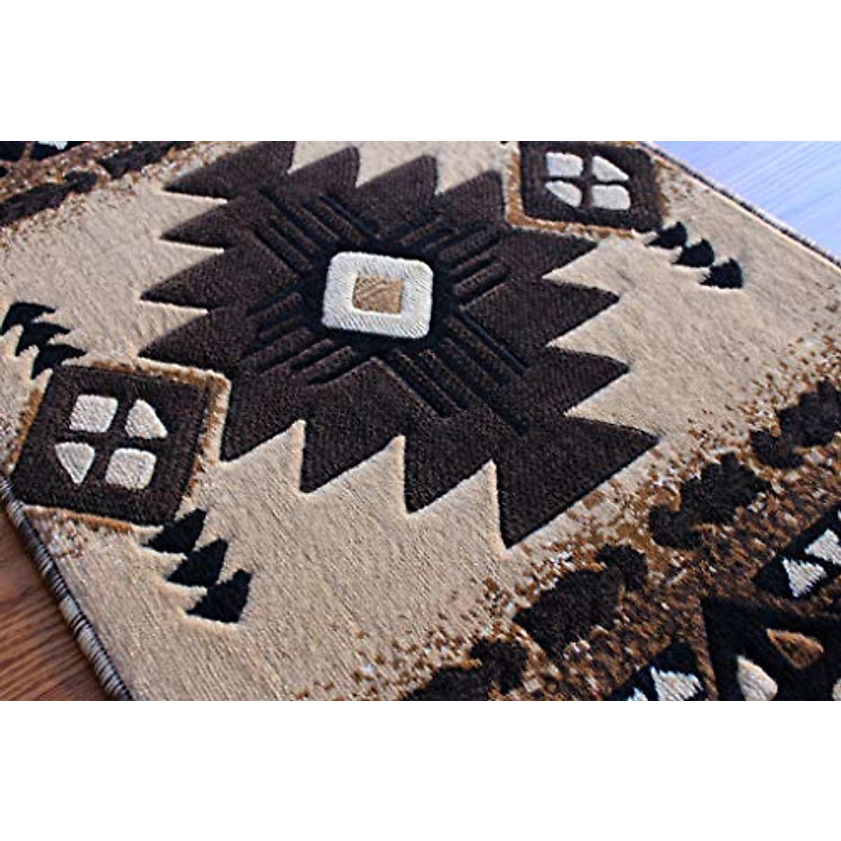 South West Native American Door Mat Area Rug Design C318 Berber 24 In. X 40 In.