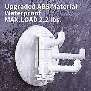 Adhesive Hooks, Towel Hooks for Bathrooms, Kitchen, Upgrade Adhesive Wall Hooks for Hanging Towels(3Packs)