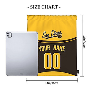 INAOO Drawstring Bags San Diego Personalized Backpack Gifts for Men Women
