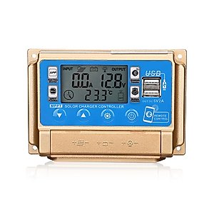 SUNYIMA 60A MPPT Solar Charge Controller 12v/24v Current Auto Focus MPPT Tracking Charge with Bluetooth LCD Display Dual USB Solar Regulator Charge Controller Multiple Load Control Modes (60A MPPT)