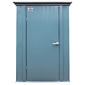 Spacemaker 4' x 3' Compact Outdoor Metal Backyard, Patio, and Garden Storage Shed Kit, Juniper Berry