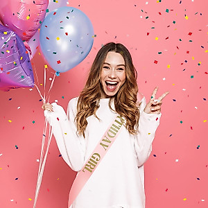 10 Pack Birthday Sash for Women Group,Happy Birthday Party Supplies Sashes Favors Decorations for Women,Birthday Squad Girls Glitter Sash Set,9 Funny Sashes,1 Birthday Girl Sash(Black and Rose Gold)