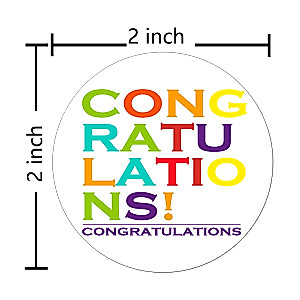 Congratulations Stickers Assortment Congrats Envelopes Seals,Graduation,Encouragement Labels for Men,Women,and Kids,2 Inch 504 Pcs