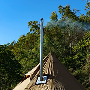 SoloWilder Spark Arrestor Stainless Steel Stove Pipe 2.36 inch Chimney Rain Cap 10.3 inch Extend Exhaust