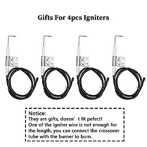 Hisencn Replacement Charbroil 463248208,463268107,466248208 Gas Grill Stainless Steel Burners, CrossoverTubes, Heat Plates, Electronic igniters