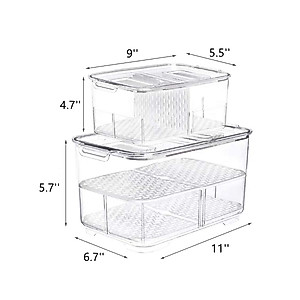 Large Food Storage Containers Fridge Produce Saver
