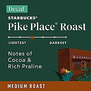 Starbucks Ground Coffeeâ€”Medium Roast Coffeeâ€”Decaf Pike Place Roastâ€”100% Arabicaâ€”6 bags (12 oz each)
