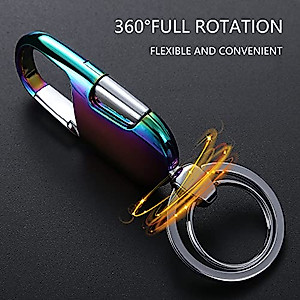 ASSCV Car Keys Keychain, Heavy Duty Keychains,Car Key Fob Accessory For Men and Women,With Elegant Metal Box (Rainbow colored)