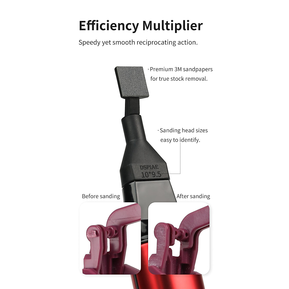 Reciprocating Sander,USB Quick Charging Sanding Pen With 8pcs Sanding Head,Self-Adhesive Sandpaper Pre-cut mesh 134pcs (ESA)