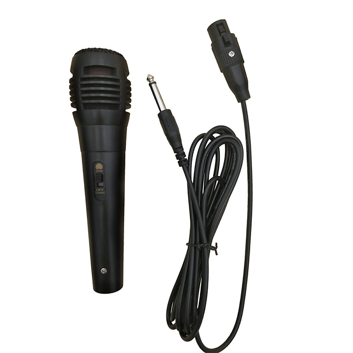 Floralby Handheld 6.5mm Wired Uni-Directional Dynamic Karaoke Microphone with Audio Cable - Black