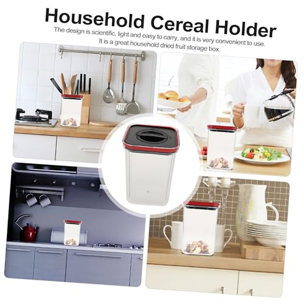 1pc Spiral Storage Tank Storage Container with Lid Containers with Lids Flour Container Plastic Clear Container Vacuum Container Cereal Container Milk Powder Can Cereals Seal Pp