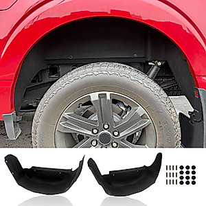 Utiiy Fit for 2021-2024 F150 Wheel Well Liner Rear Wheel Well Guards mud Flaps for 2024 Ford F150 Accessories (Not fit Raptor)