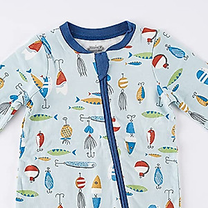 Mud Pie Baby Boys' Fishing Lure Sleeper, Blue, 3-6 Months