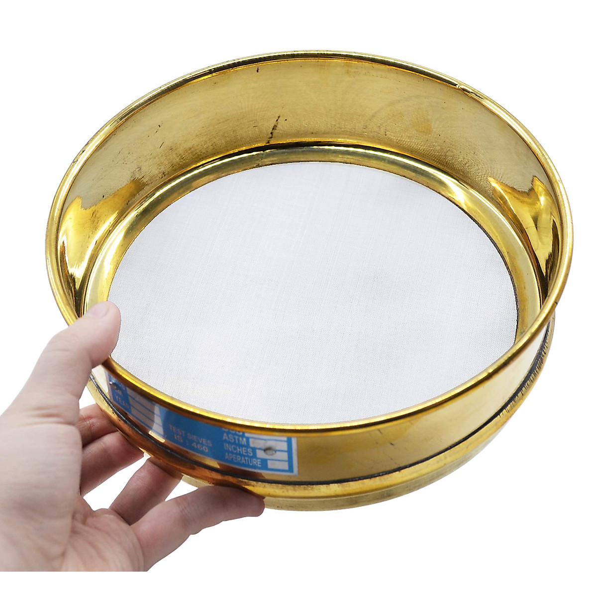 EISCO Test Sieve, 8 Inch - Full Height ASTM No. 60 (250µm) Brass Frame with Stainless Steel Wire Mesh- Eisco Labs